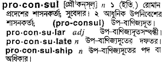 proconsul Meaning in Bengali - proconsul বাংলা অর্থ